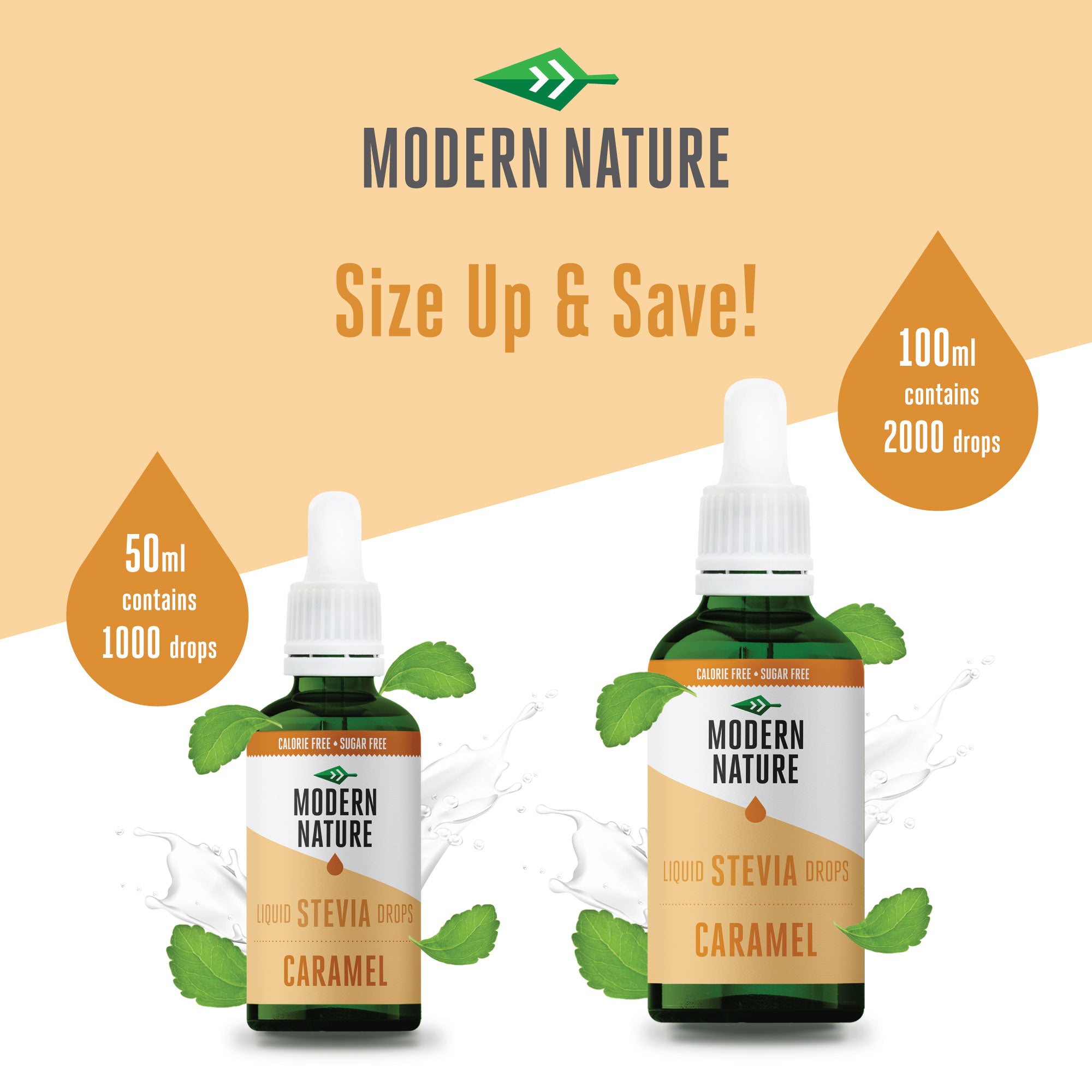 Liquid Stevia Drops Sweetener - Caramel Flavour-50ml - Sugar-Free ...