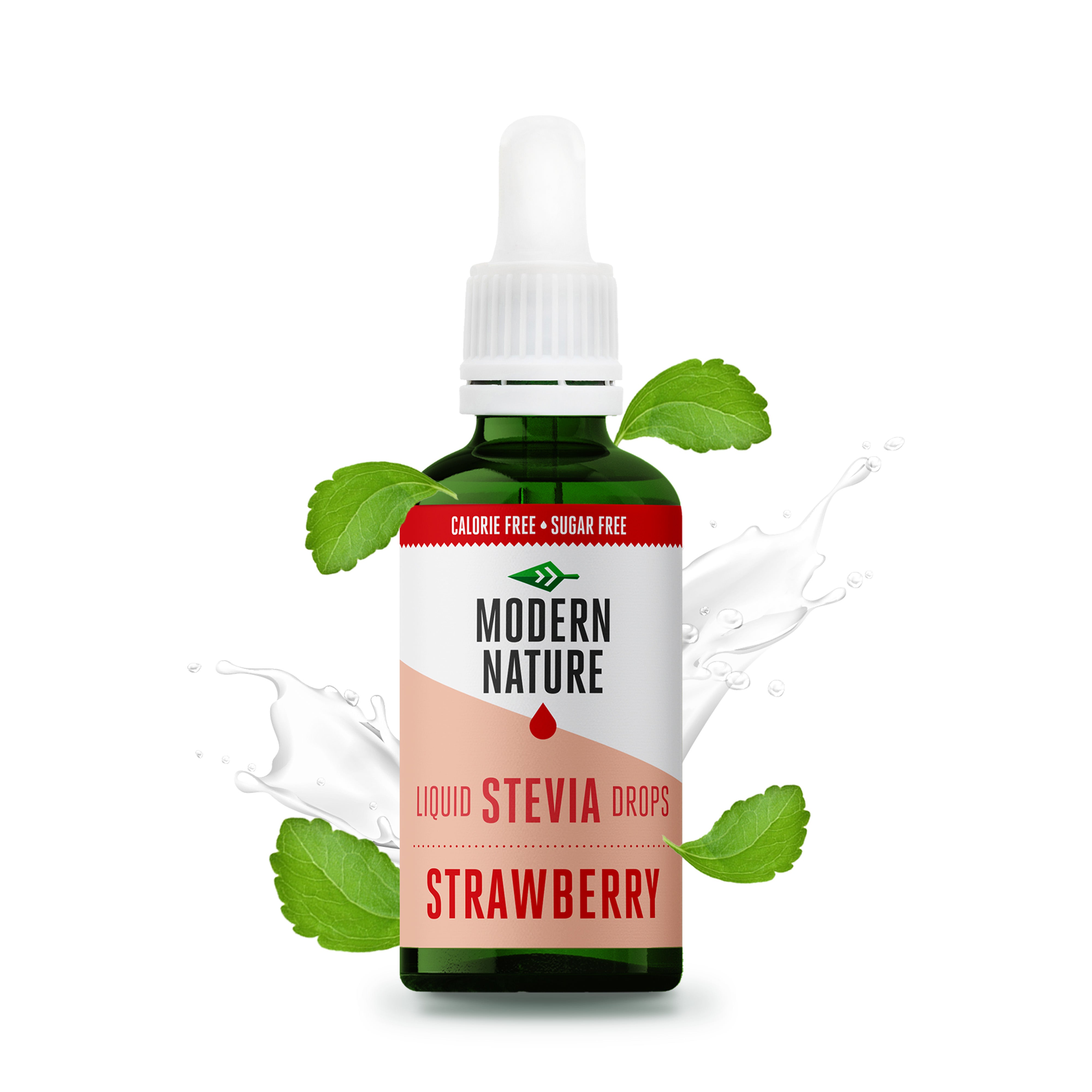 Liquid Stevia Drops Sweetener - Strawberry Flavour - 50ml - Sugar-Free ...